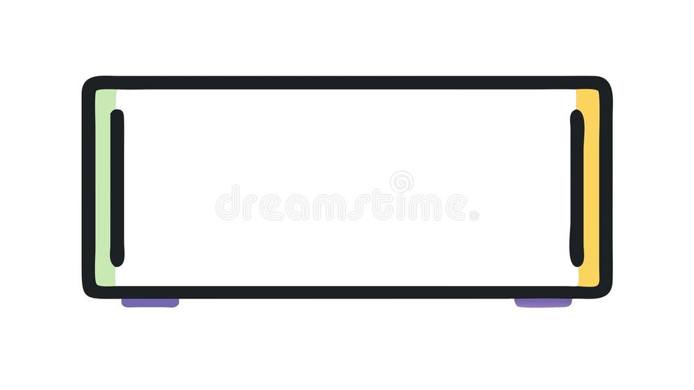 Rectangle with Rounded Corners, Representing Abstract Shape Container ...