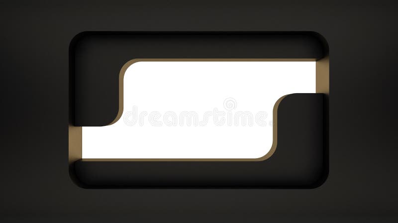 Rectangle with Rounded Corners in the Wall and Pedestal Stock ...