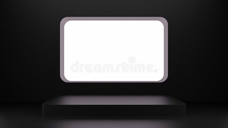 Rectangle with Rounded Corners in the Wall and Pedestal Stock ...