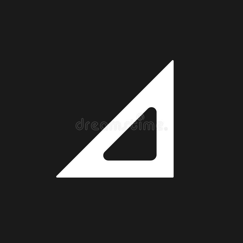 Rectangle Ruler Dark Mode Glyph Ui Icon Stock Vector - Illustration of ...