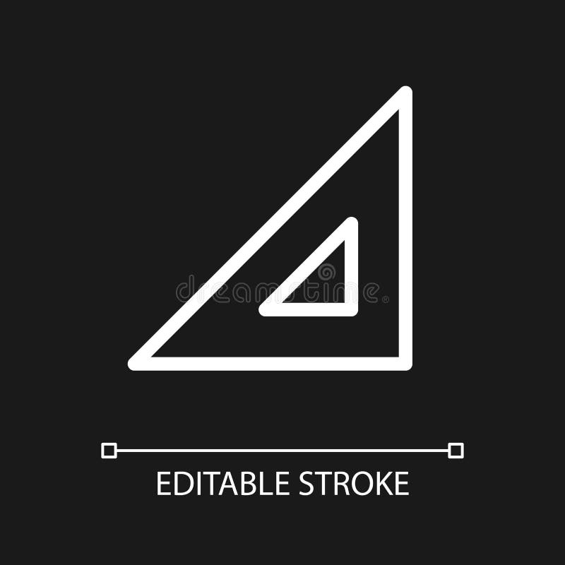 Rectangle Ruler Pixel Perfect White Linear Ui Icon for Dark Theme Stock ...