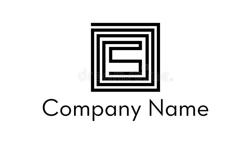 Rectangle S logo stock vector. Illustration of industry - 98873071