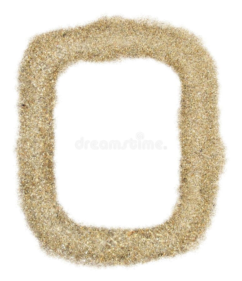 Sand frame on white stock image. Image of holiday, sand - 52401763