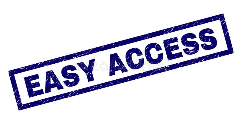 Rectangle Scratched EASY ACCESS Stamp Stock Vector - Illustration of ...