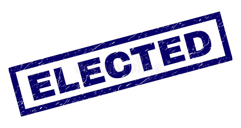 Rectangle Scratched ELECTED Stamp Stock Vector - Illustration of vector ...