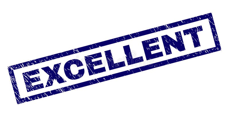 Rectangle Scratched EXCELLENT Stamp Stock Vector - Illustration of ...