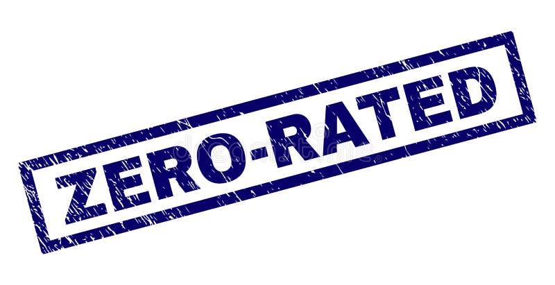 Rectangle Scratched ZERO-RATED Stamp Stock Vector - Illustration of ...