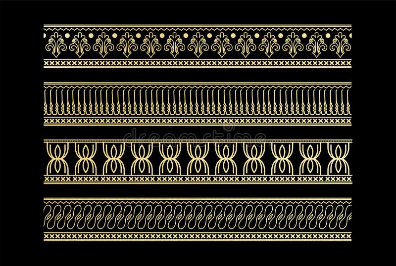 Rectangle Seamless Golden Decorative Beauty Royal Border Frame Ornament ...