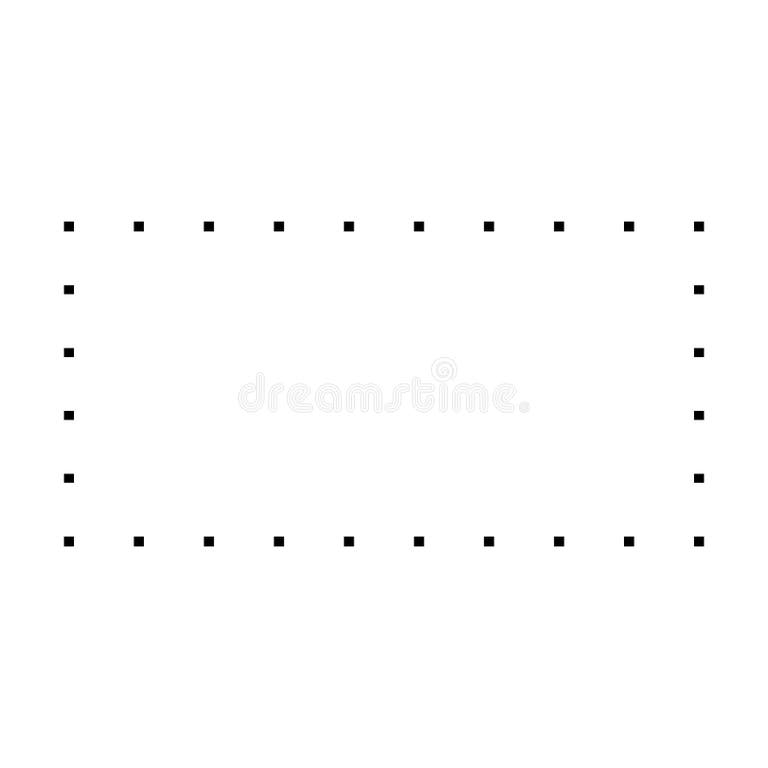 Rectangle Shape Dotted Icon Vector Symbol for Creative Graphic Design ...