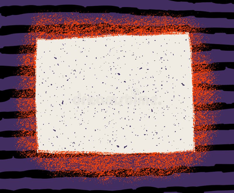 Rectangle Shape Frame with Textured Edges. Grunge Style Square Frame ...