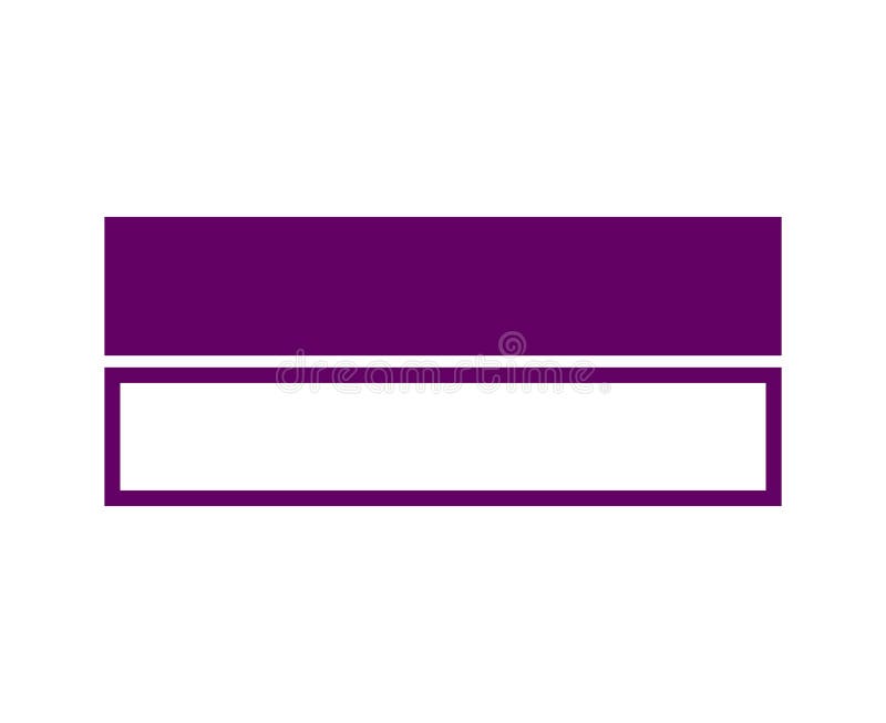 Rectangle Shape and Outline Purple Symbol Element Vector Stock Vector ...