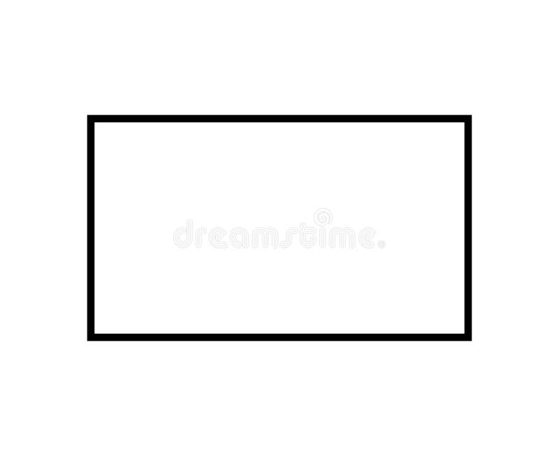 Rectangle Shape Outline Stroke Black Symbol Vector Stock Illustration ...