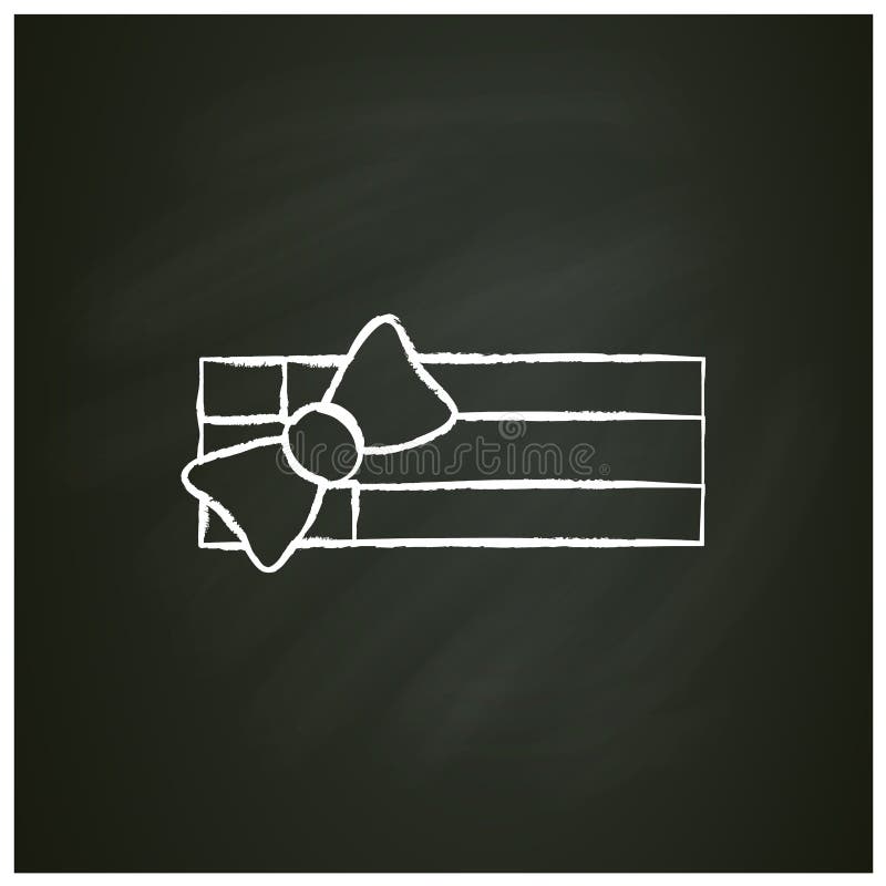 Rectangle Shape Present Chalk Icon Stock Illustration - Illustration of ...