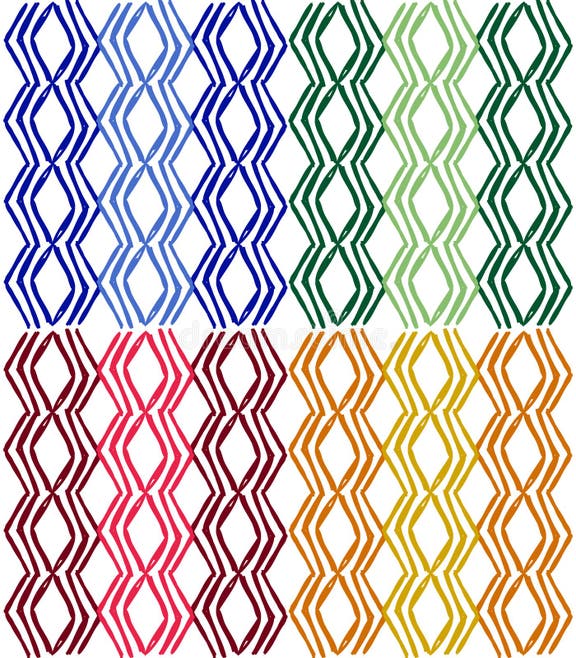 Rectangle Shape Seamless Pattern in Different Colors Stock Illustration ...