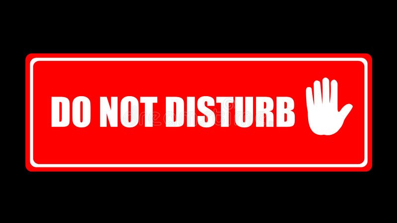 Rectangle Shape Signage Do Not Disturb Stock Video - Video of ...
