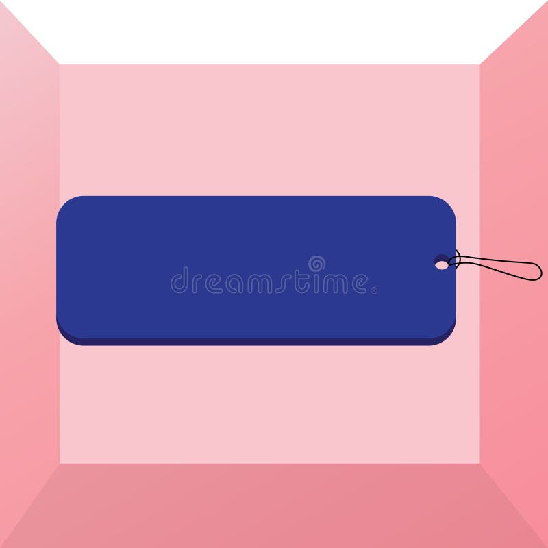 Rectangle Shaped Empty Colored Label Attached by Black String in Right ...