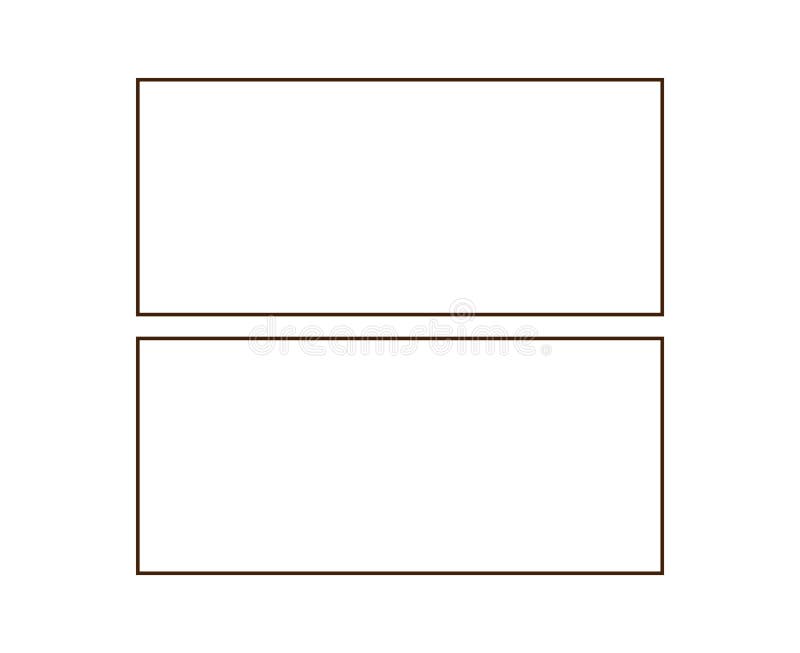Rectangle Shapes Outline Brown Stroke Symbol Element Vector Stock ...