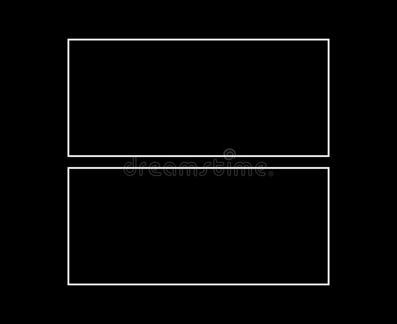 Rectangle Shapes Outline White Stroke Symbol Element Vector Stock ...