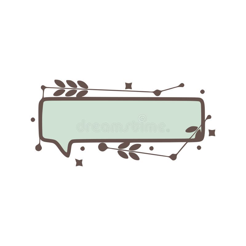 Rectangle Speech Bubble Nature Geometric Frames Stock Illustration ...