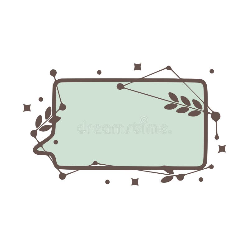 Rectangle Speech Bubble Nature Geometric Frames Stock Illustration ...