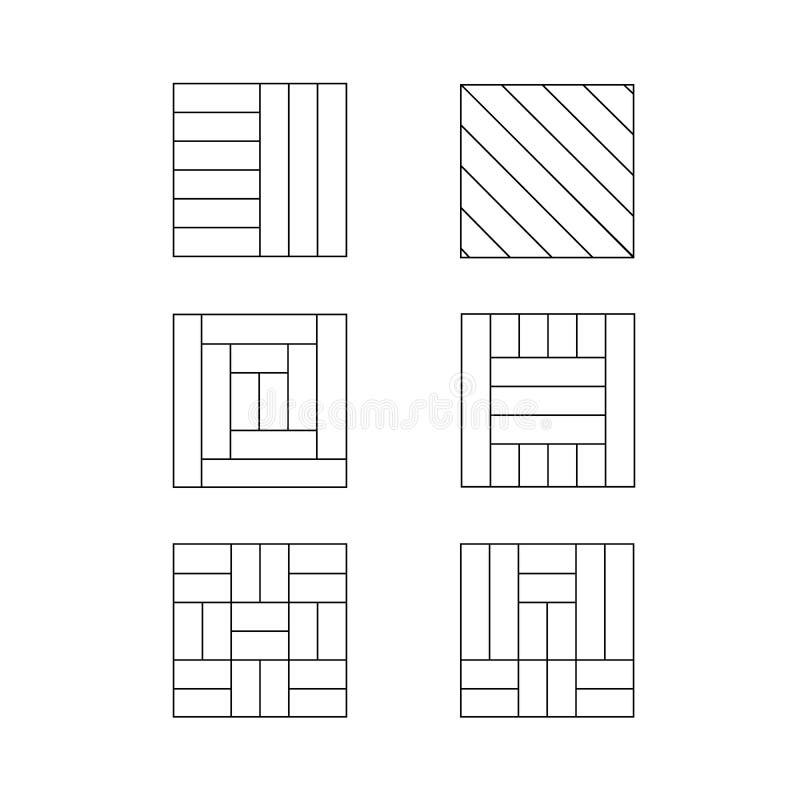 Rectangle Square Outline Geometric Logo Mark Vector Set Stock Vector ...