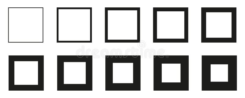 Thick Square Outline Stock Illustrations – 419 Thick Square Outline ...