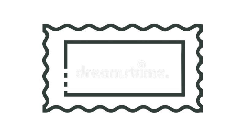 Rectangle Stamp or Label Outline Icon, Vector Design Generative AI ...