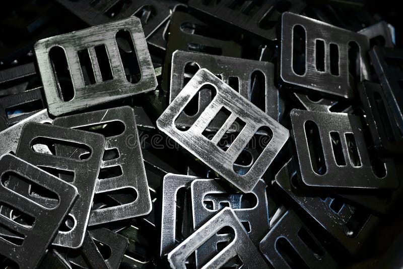 Rectangle Steel Details with Cutoffs Pile As Background Stock Photo ...