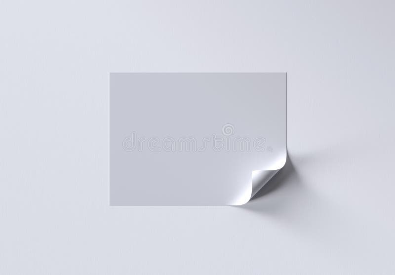 Rectangular White Sticker Mockup Stock Illustrations – 450 Rectangular ...
