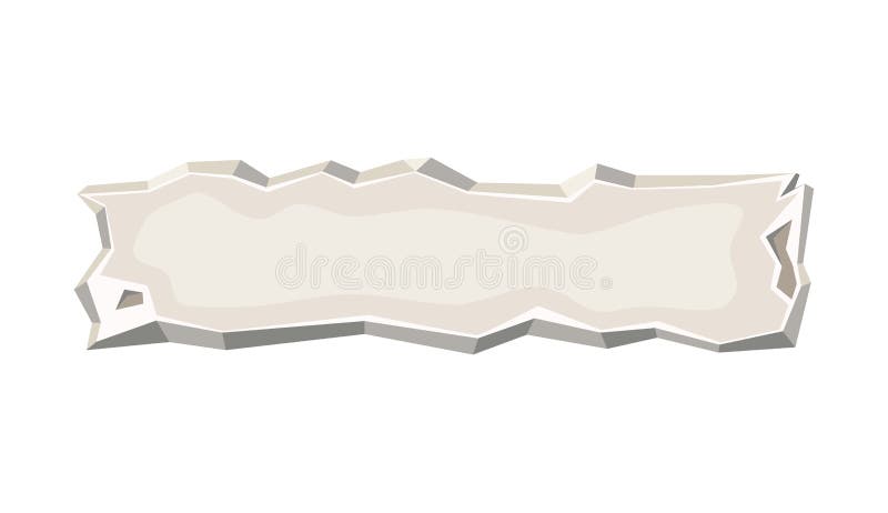 Rectangle Stone Tablet. Gray Frame, Block Boulder for Interface Ui ...