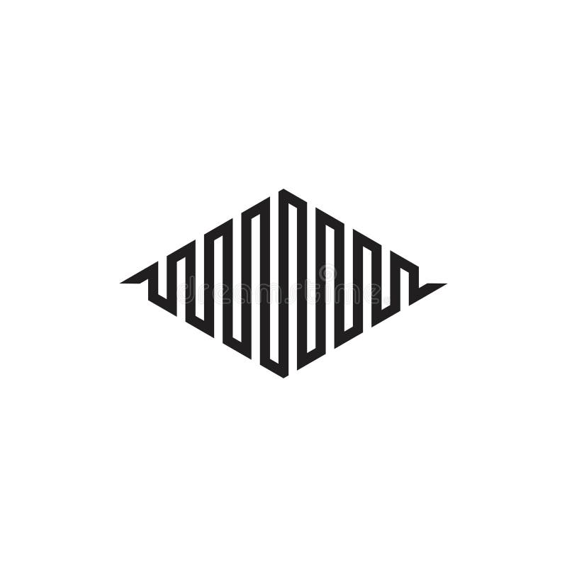 Rectangle Stripes Geometric Linear Logo Stock Vector - Illustration of ...