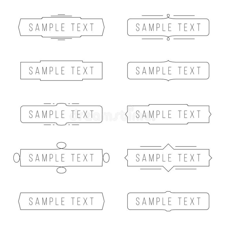Rectangle Text Frames Vector Set Stock Vector - Illustration of ...