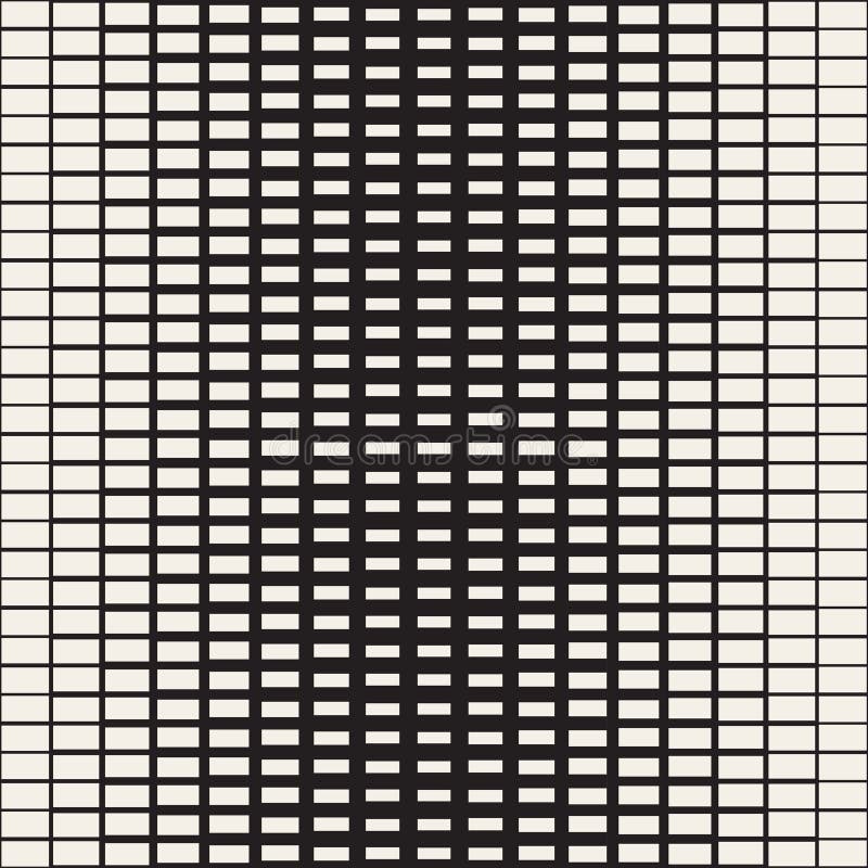 Rectangle Transition Halftone Grid. Vector Seamless Black and White ...