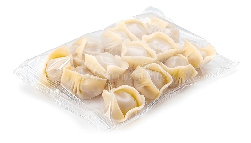 Rectangle Transperancy Packing Bag with Round Pelmeni Inside ...