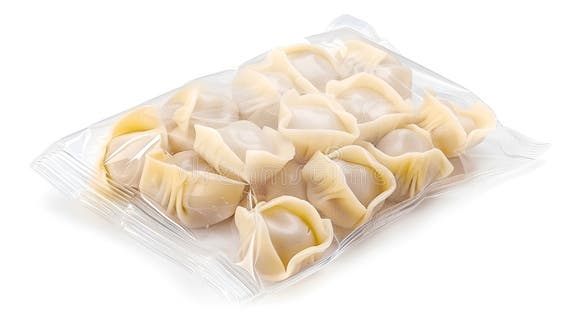 Rectangle Transperancy Packing Bag with Round Pelmeni Inside ...