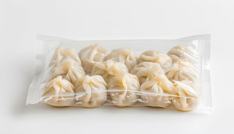 Rectangle Transperancy Packing Bag with Round Pelmeni Inside ...