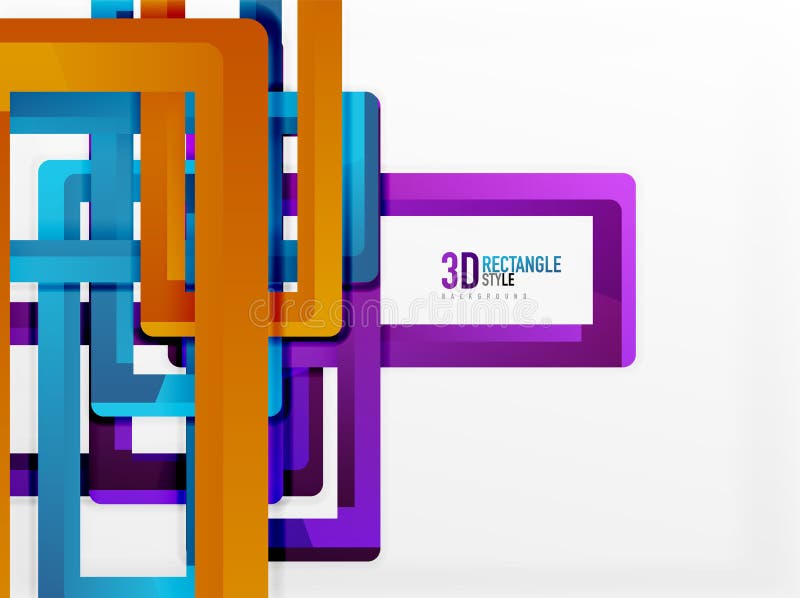 Rectangle Tube Elements, Vector Background Stock Vector - Illustration ...