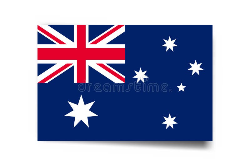 Rectangle Vector Flag of Australia Stock Vector - Illustration of ...
