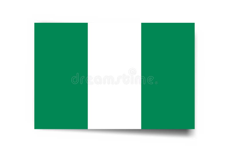 Rectangle Vector Flag of Nigeria Stock Vector - Illustration of ...