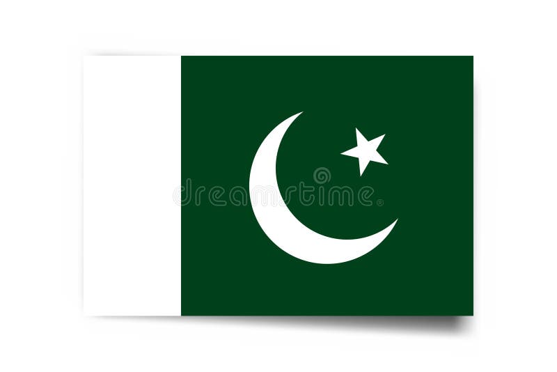 Rectangle Vector Flag of Pakistan Stock Vector - Illustration of corner ...