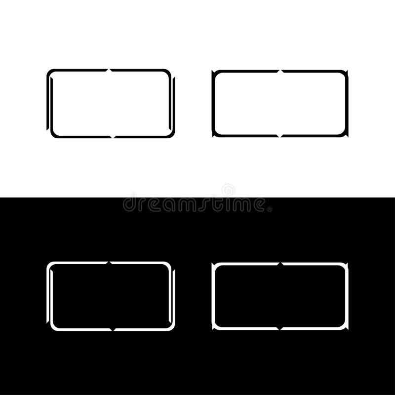 Circle Rectangle Vector Logo Template Design Stock Vector ...