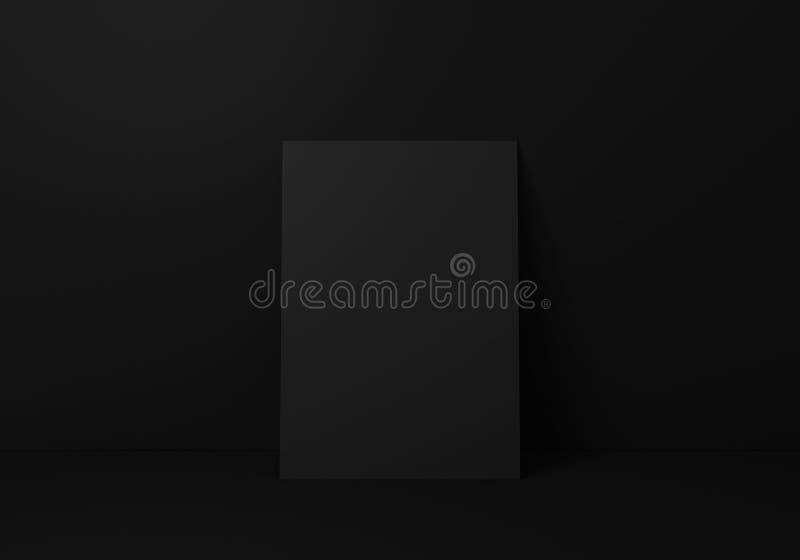 Rectangle Vertical Noir Vide Feuille A4 Maquette Illustration Stock ...