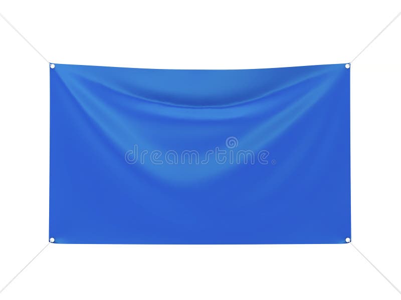 Rectangle Vinyl Banner Mockup Stock Illustration - Illustration of ...