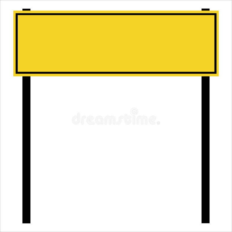 Yellow Empty Road Sign Art Stock Illustrations – 967 Yellow Empty Road ...