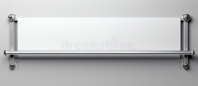 Rectangle White Sign on Aluminium Railing for Event, Made of Composite ...