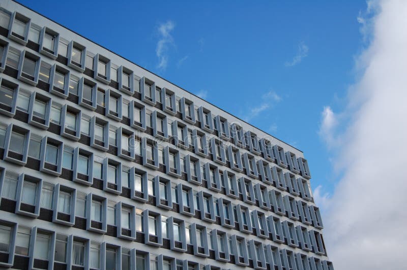 Rectangle Windows on a Building Stock Image - Image of hotel, motel ...