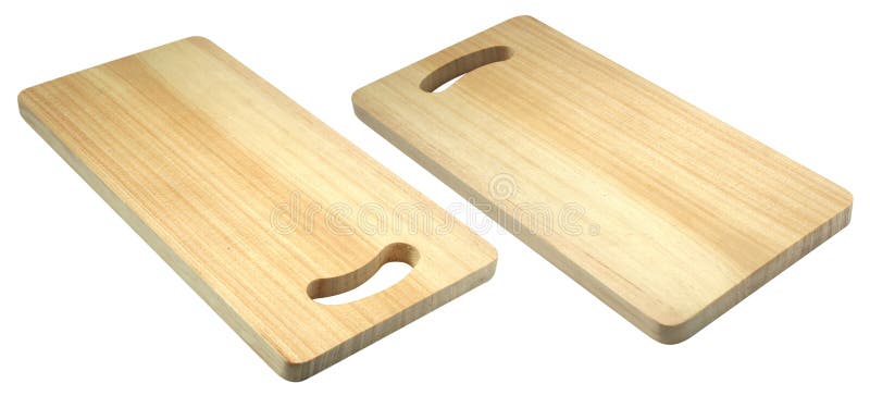 Rectangle Wooden Cutting Board on White Isolated Background Stock Image ...