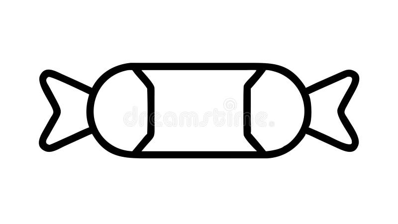 Rectangle Wrapped Candy Sweet Vector Icon, Vector Design Generative AI ...