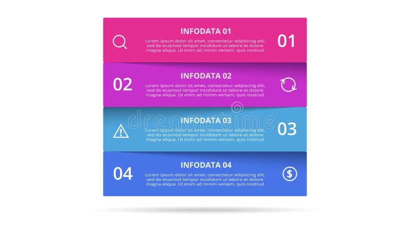 Rectangles Infographic with 4 Steps, Options, Parts or Processes ...