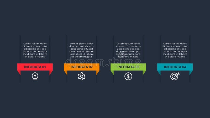 Rectangles Infographic with 4 Steps, Options, Parts or Processes ...